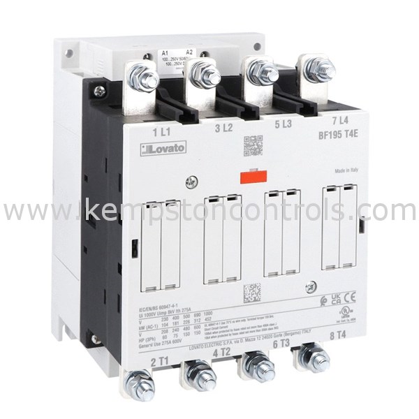 Lovato BF195T4E230 LOVATO CONTACTOR, 4 POLE, 275A AC1 100...250VAC/DC ...