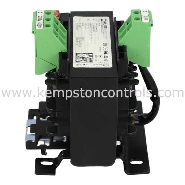MURR 86341 MURR MTS 1-PHASE SAFETY TRANSFORMER P: 63VA IN: 230/400VAC ...