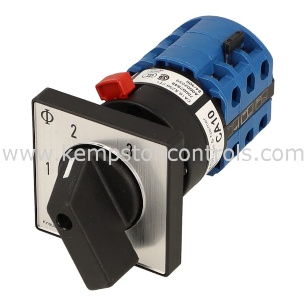 Kraus and Naimer CA10.A250.FT2 KRAUS AND NAIMER 20A 2POLE 3 POS ROTARY SWITCH WITHOUT OFF FRONT ...