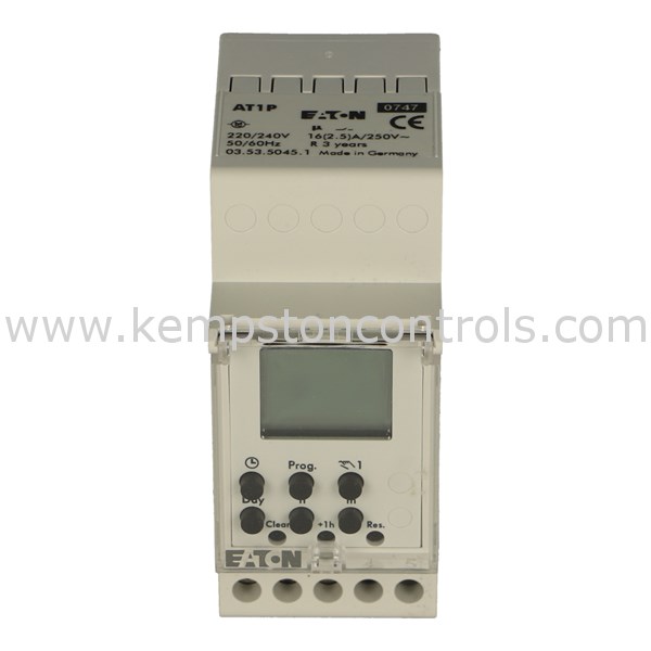 Eaton AT1P EATON DIGITAL QUARTZ TIMER, FULLY PROGRAMMABLE, 1 CHANNEL, 2 ...