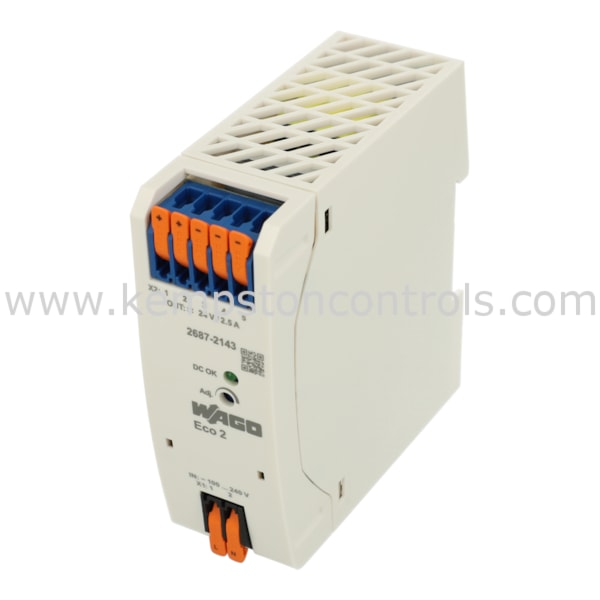 WAGO 2687-2143 WAGO SINGLE PHASE ECO 2 POWER SUPPLY, OUTPUT 24VDC ...