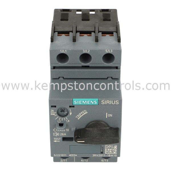 Siemens 3RV2011-1BA10 SIEMENS CIRCUIT BREAKER, SIZE S00, MOTOR ...