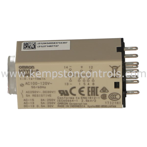 Omron H3YN-2 AC100-120 OMRON TIMER, PLUG-IN, 8-PIN, MULTIFUNCTION, 0.1S-10M | Kempston Controls