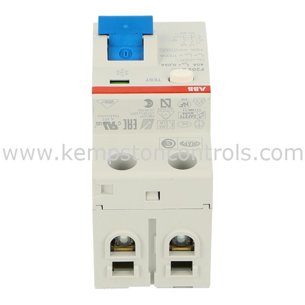 ABB 2CSF202101R1400 ABB F202A-40/0.03 2P RCD 40A 30MA, TYPE A | Kempston Controls