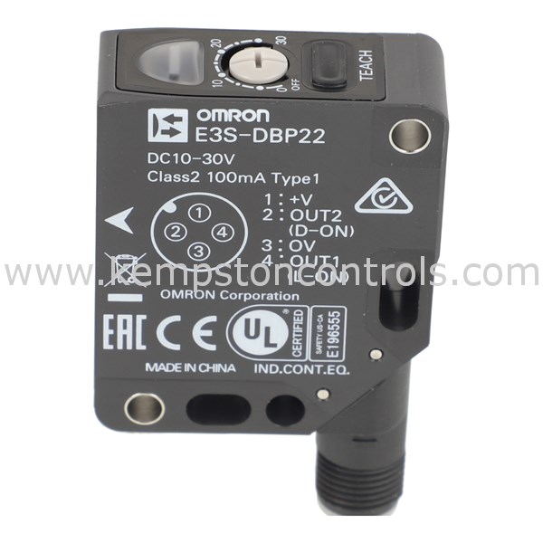 Omron E3S-DBP22 OMRON PHOTOELECTRIC SENSOR, RECTANGULAR SHAPE, RED LED, 0.7M, PNP, ANTIVALENT ...