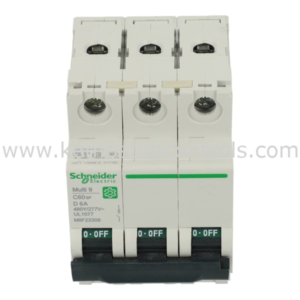 Schneider M9F23306 SCHNEIDER MULTI9, C60SP, MCB, 3P, 6 A, D CURVE, 480Y/277 V, 10 KA | Kempston ...