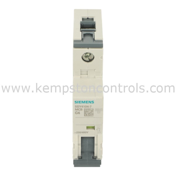 Siemens 5SY4104-7 SIEMENS MINIATURE CIRCUIT BREAKER 230/400 V 10KA, 1-POLE, C, 4A, D=70 MM ...