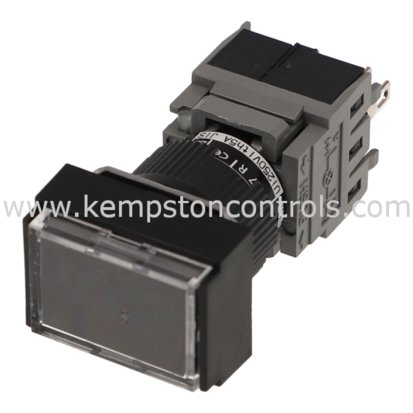 Fuji AH165-TFB11 FUJI PUSHBUTTON, FLUSH RECTANGULAR HEAD BLACK 1N/O+1N ...