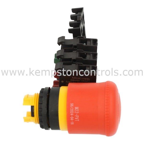 Eaton Moeller M22-PVT-K12 MOELLER M22 MODULAR PUSHBUTTON, TWIST TO RELEASE EMERGENCY STOP, 22 ...