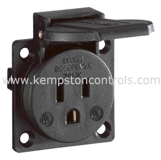ABL UL12500 BLACK 1 GANG PLUG SOCKET, 15A, NEMA 5-15R, OUTDOOR USE ...