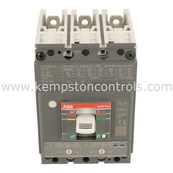 ABB 1SDA067016R1 ABB MCCB TMAX XT2N 160 IN=63A ICU=36KA@415VAC FIXED 3P FRONT TERMINALS ...