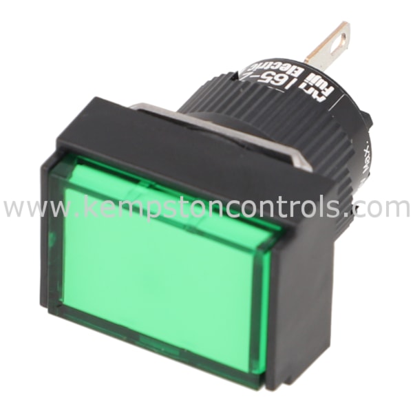 Fuji AH165-ZTGE3 FUJI PILOT LIGHT FLUSH RECTANGULAR, GREEN, 24VDC LED ...