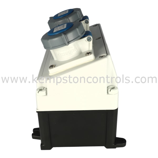 Mennekes 910355 MENNEKES BLUE AMAXX SOCKET ANGLED 2 GANG IP67 16A 3P ...