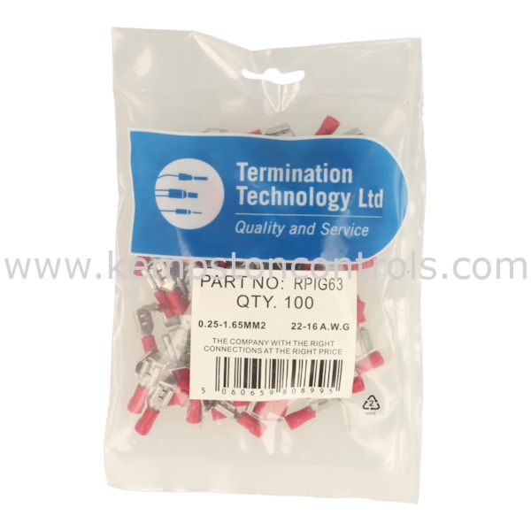 Termination Technology RPIG63 TT RED PIGGY BACK TERMINAL, 6.3MM WIDTH ...