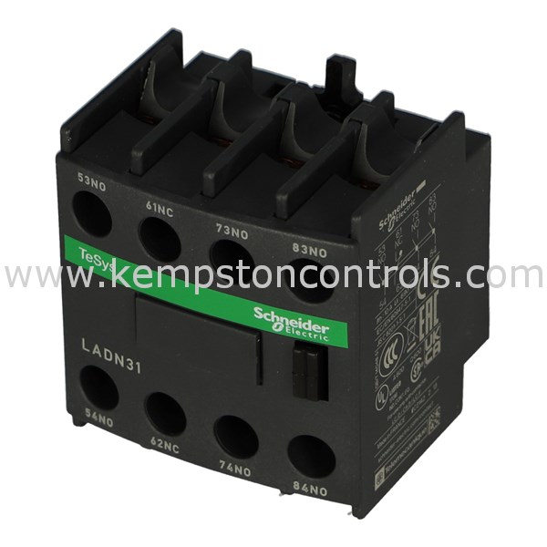 Schneider LADN31 SCHNEIDER AUXILIARY CONTACT BLOCK, 3NO, 1NC, FRONT ...