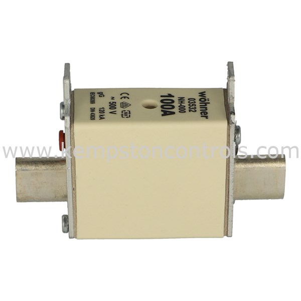 Wohner 03532 WOHNER FUSE, 100A, NH000, GL/GG, 500V | Kempston Controls