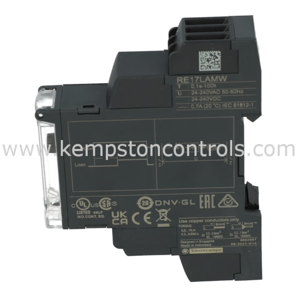 Schneider RE17LAMW SCHNEIDER MODULAR TIMING RELAY, 0.7A, 1CO, 1S-100H ...