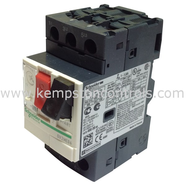 Schneider GV2ME06 SCHNEIDER MOTOR STARTER 1.0-1.6A | Kempston Controls