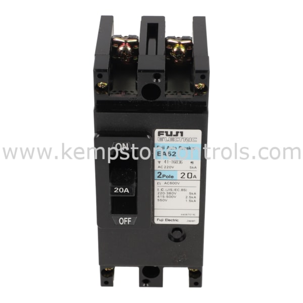 Fuji EA52/20 FUJI AUTO BREAKER, 2 POLE, 20A | Kempston Controls