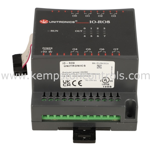 Unitronics IO-RO8 UNITRONICS I/O EXPANSION MODULES, 8 RELAY OUTPUTS 24VDC | Kempston Controls