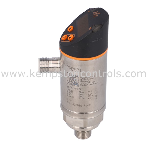 IFM PN2571 IFM PRESSURE SENSOR WITH DISPLAY, 0-250 BAR RANGE, G 1/4 ...