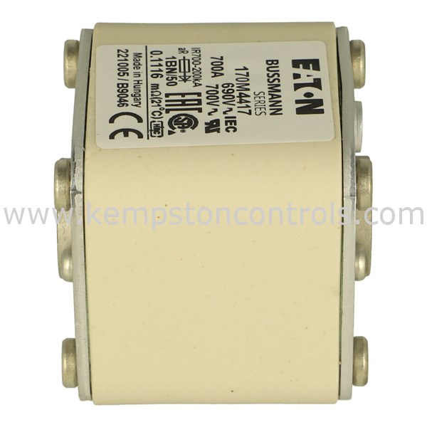 Bussmann 170M4417 BUSSMANN FUSE 700A 690V 1B/50 | Kempston Controls