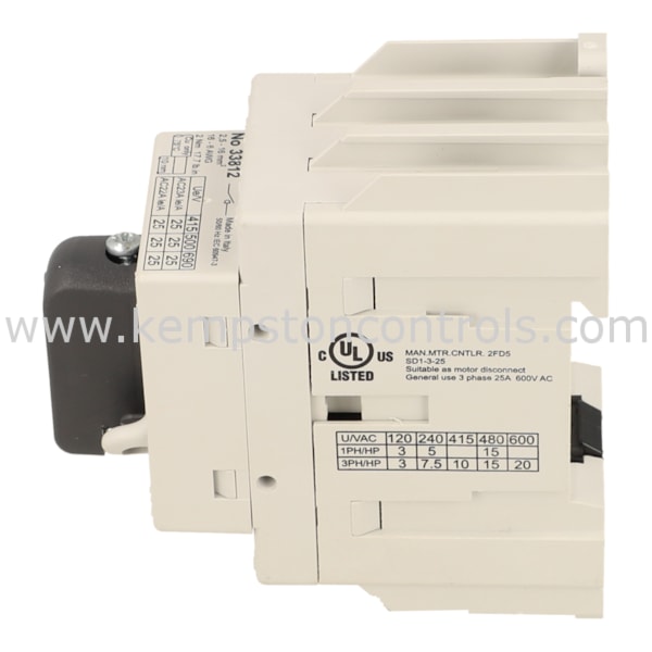 Wohner 33812 WOHNER SWITCH-DISCONNECTOR 3-POLE | Kempston Controls