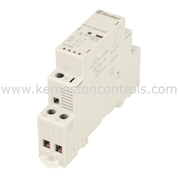 Finder 22.32.0.024.1520 FINDER MODULAR CONTACTORS, 25A, 24V DC (0/60HZ ...