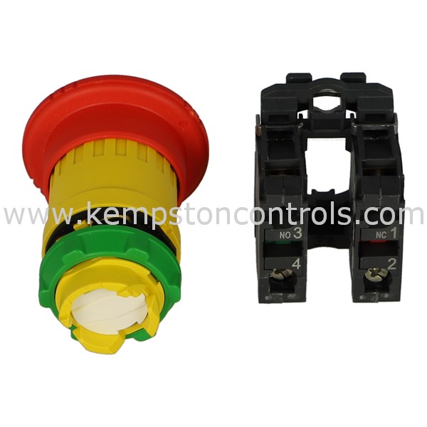 Schneider XB5AS8445 SCHNEIDER PB EMERGENCY STOP 40MM | Kempston Controls