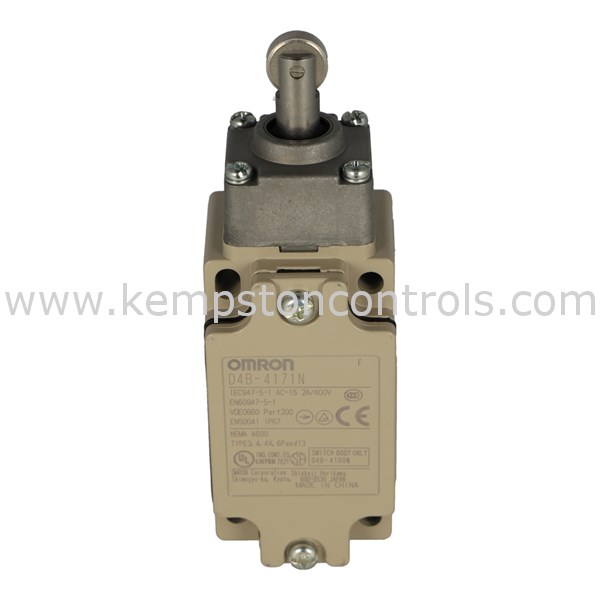 Omron D4B-4171N OMRON SAFETY LIMIT SWITCH, D4B, M20, 1NC/1NO (SNAP-ACTION), TOP ROLLER PLUNGER ...