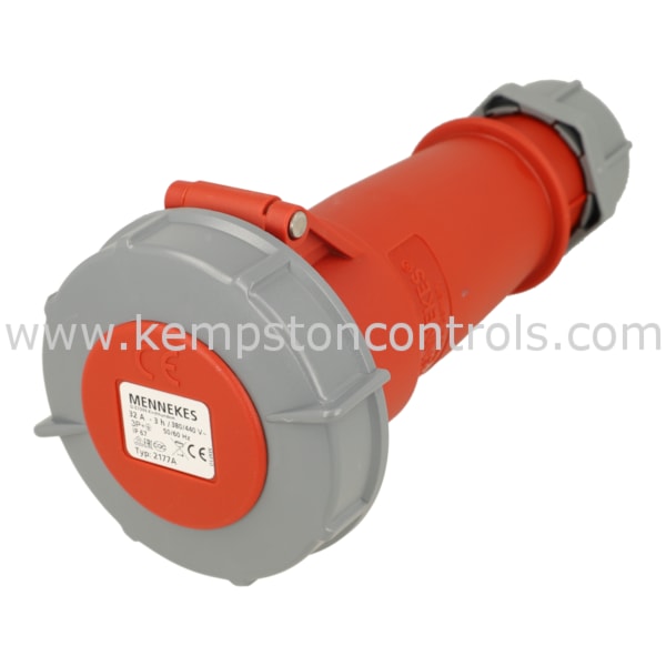 Mennekes 2177A MENNEKES RED AM-TOP CONNECTOR IP67 32A 4P 400-440V 3H ...