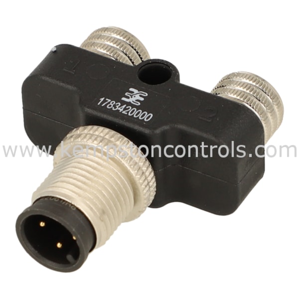 Weidmuller 1783420000 WEIDMULLER Y-PLUG CONNECTOR, M12 / M8, 4A, 24V, 4 ...