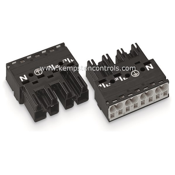 WAGO 770-214 WAGO PLUG, WITHOUT STRAIN RELIEF HOUSING 4-POLE BLACK ...