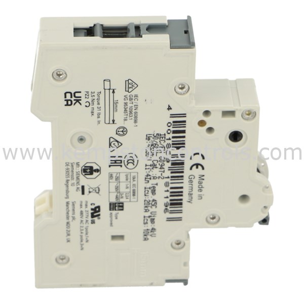 Siemens 5SY4110-6 SIEMENS MCB, 230-400V, 10KA, 1 POLE, B CURVE ...
