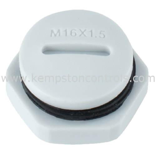 MCG M16BP MCG M16 BLANKING PLUG, WITH LOCKNUT, GREY | Kempston Controls