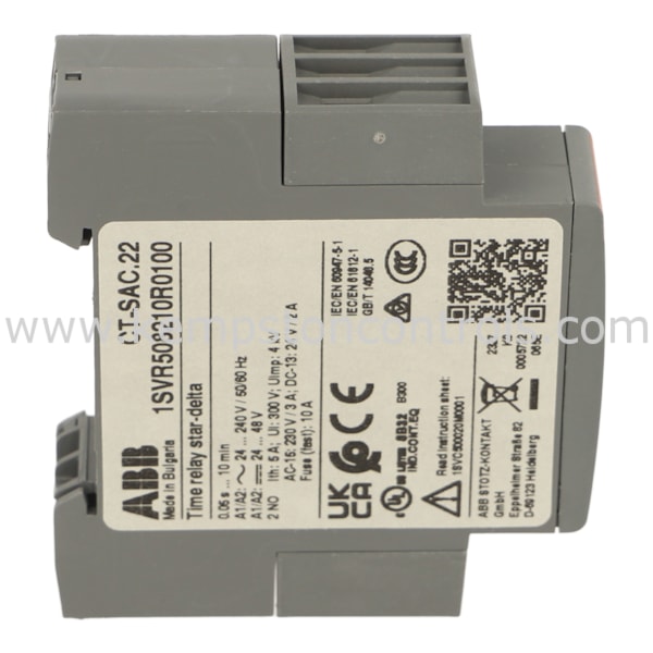 ABB 1SVR508210R0100 ABB TIME RELAY, STAR-DELTA 2NO, 24- 48VDC/24-240VAC ...
