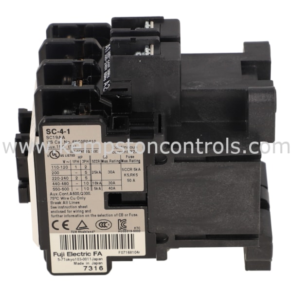Fuji SC41-1A/2 FUJI SC-4-1 AC200/220V 50HZ 1A CONTACTOR 1 N/O AUX (11KW ...