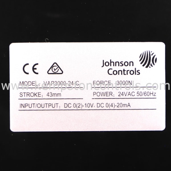 Johnson Controls VAP3000-24-C JOHNSON CONTROLS VALVE ACTUATOR ...