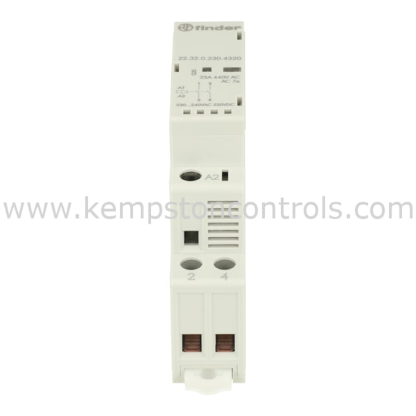 Finder 22.32.0.230.4320 FINDER MODULAR CONTACTOR, 25A, 2P, AC 50/60HZ ...