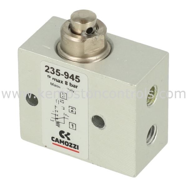 Camozzi 235-945 CAMOZZI MECHANICALLY OPERATED MINI VALVE, 3/2 NC, M5 ...