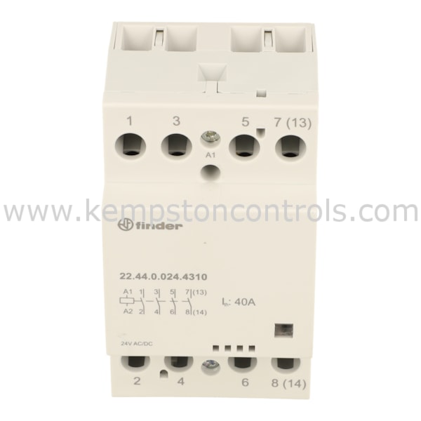 Finder 22.44.0.024.4310 FINDER 40A MODULAR CONTACTOR, 4 POLE, 4N0 ...