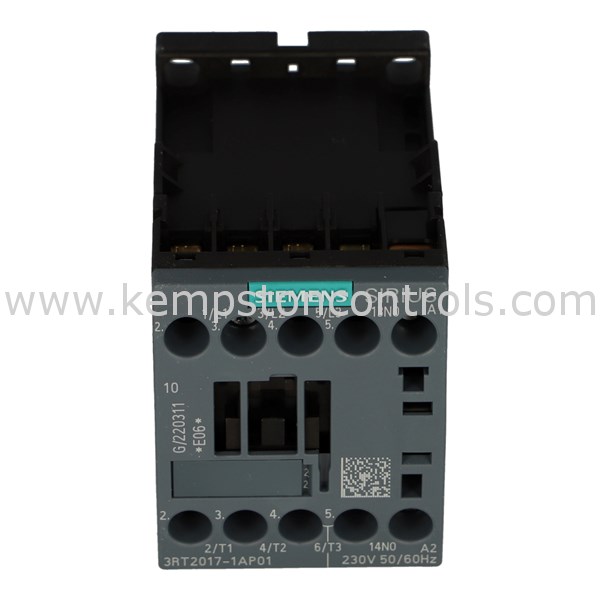 Siemens 3RT2017-1AP01 SIEMENS CONTACTOR, AC-3, 5.5KW/400V, 1NO, AC 230V, 50/60 HZ, 3-POLE, SZ ...