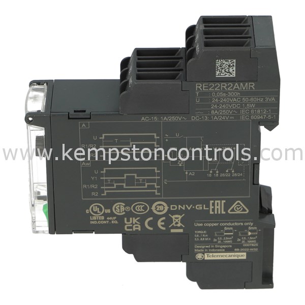 Schneider RE22R2AMR SCHNEIDER ON-DELAY TIMING RELAY, 24-240VAC/DC, 2C/O ...