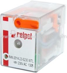 Relpol R4-2014-23-5024-WTL RELPOL 14 PIN RELAY PB+FLAG+LED 24VAC ...