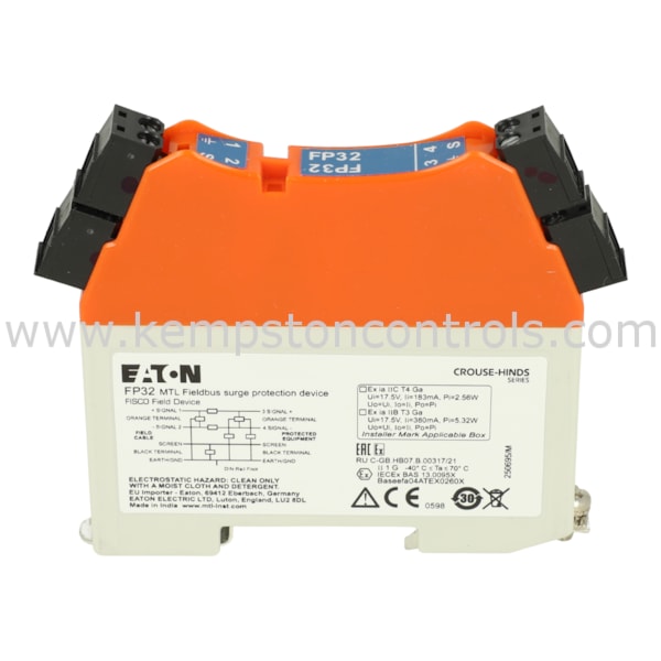 Eaton MTL FP32 EATON MTL DIN RAIL MOUTNING 20KA TRUNK PROTECTOR | Kempston Controls