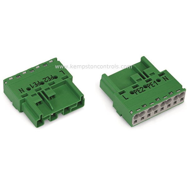 WAGO 770-1334 WAGO PLUG, WITHOUT STRAIN RELIEF HOUSING 4-POLE GREEN ...