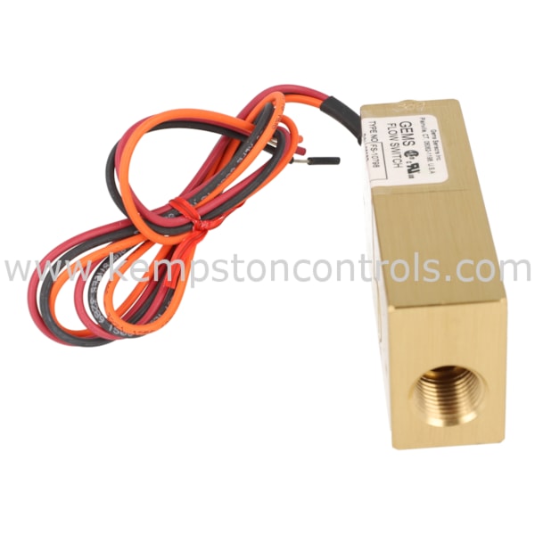 GEMS 25357 GEMS FLOW SWITCH, BRASS, POLYSULFONE PISTON, LEAD WIRES, NC ...