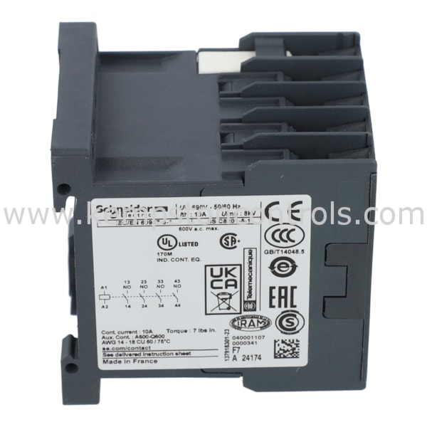 Schneider CA2KN40F7 SCHNEIDER CONTROL RELAY 4NO CONTACTS | Kempston ...