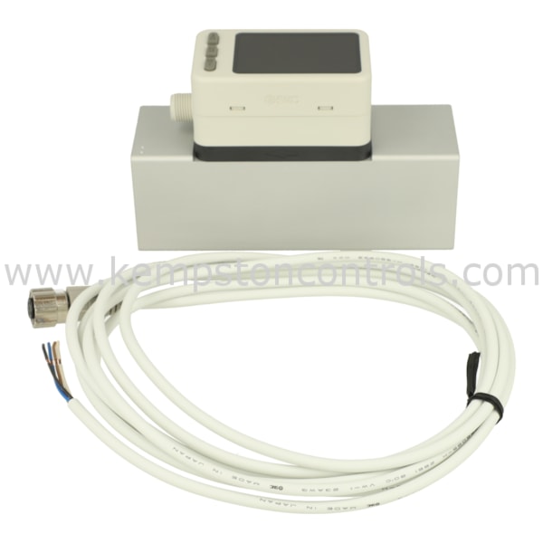 SMC PF3A703H-F10-ES SMC DIGITAL FLOW SWITCH, 30 TO 3000 L/MIN, PNP, G1", W/LEAD WIRE AND M12 ...