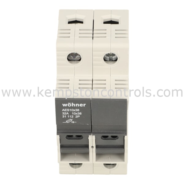 Wohner 31112 WOHNER FUSE HOLDER, FOR CYLINDRICAL FUSES 10X38MM, 2 POLE, AMBUS EASY SWITCH ...